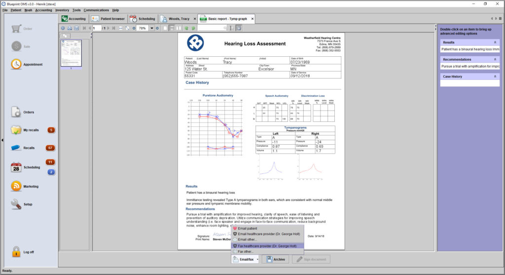 Audiology and Medical Report Writer | Blueprint Solutions